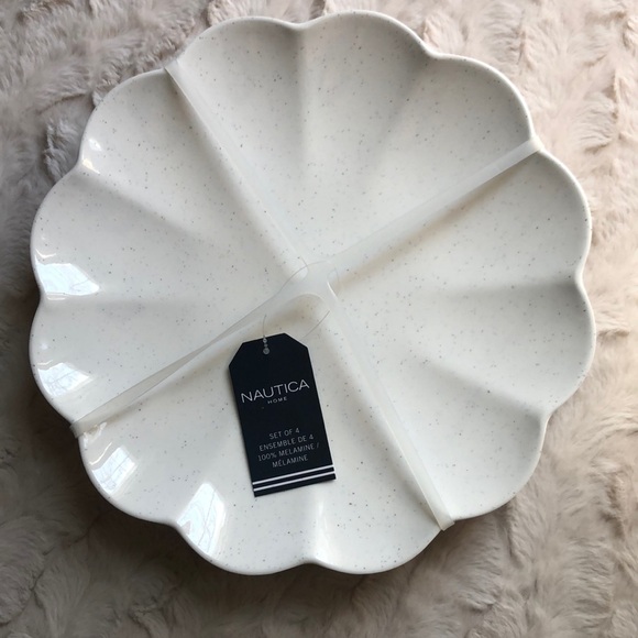 Nautica | Dining | Nautica Scalloped Melamine Dinner Plates Flower ...